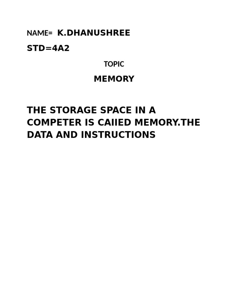 Understanding Computer Memory Basics | PDF