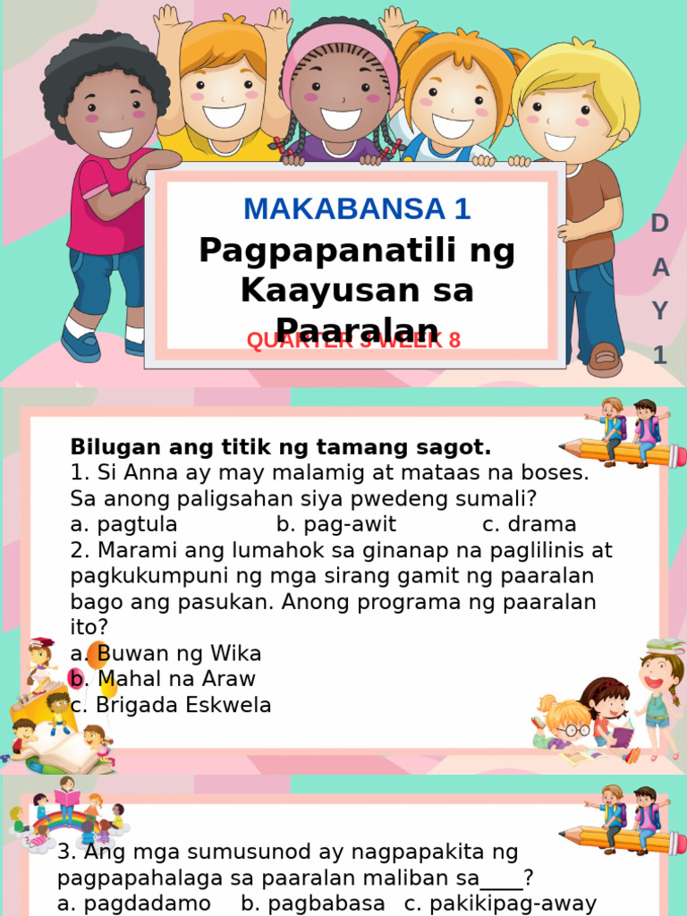 W8-Q3-Day 1-5 MAKABANSA-1 | PDF