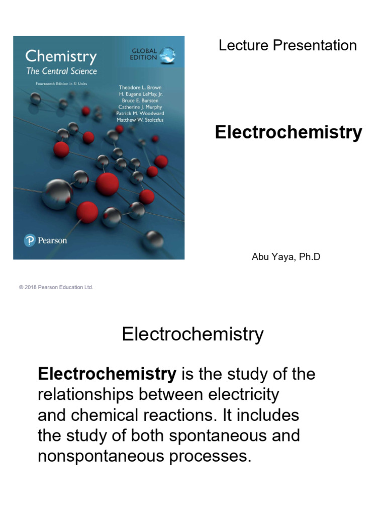 ElectroChemistry Lectures | PDF | Electrochemistry | Redox