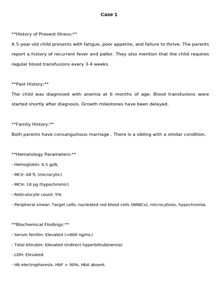 Hemolytic Anemia Pdf Anemia Medical Specialties