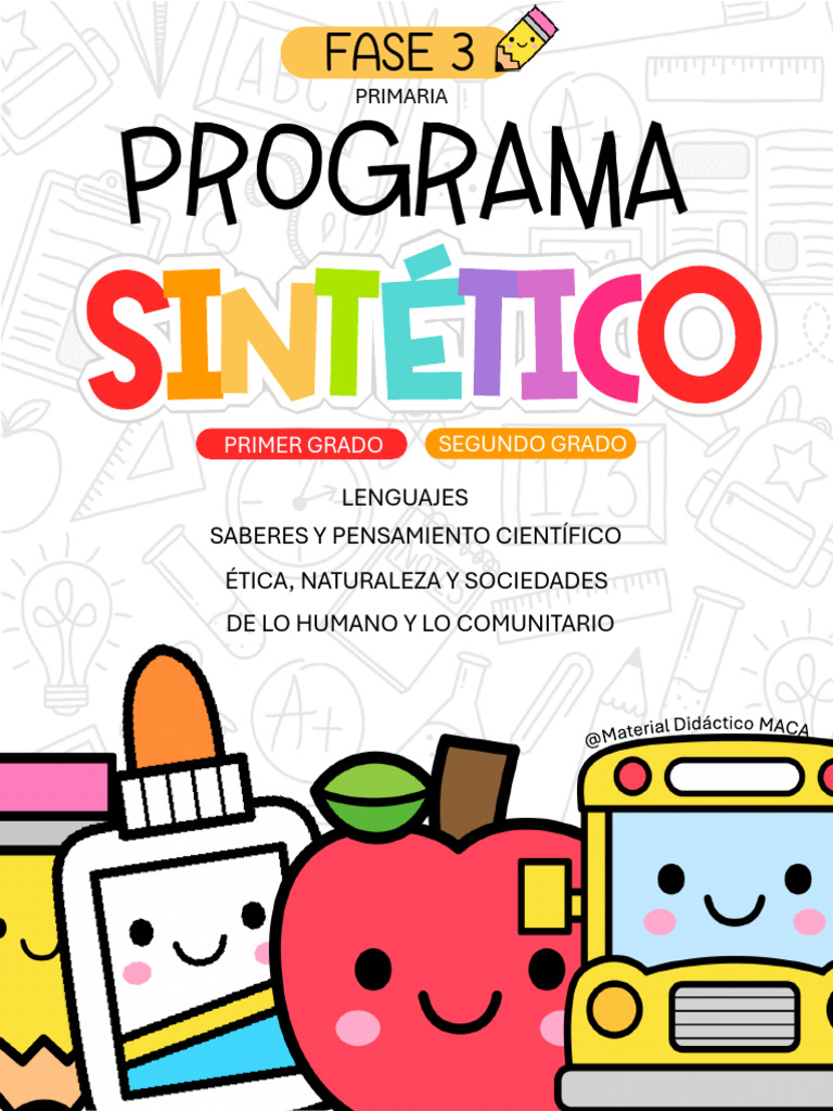 PROGRAMA SINTÉTICO FASE - 3 X GRADO | PDF | Aprendizaje | Escritura