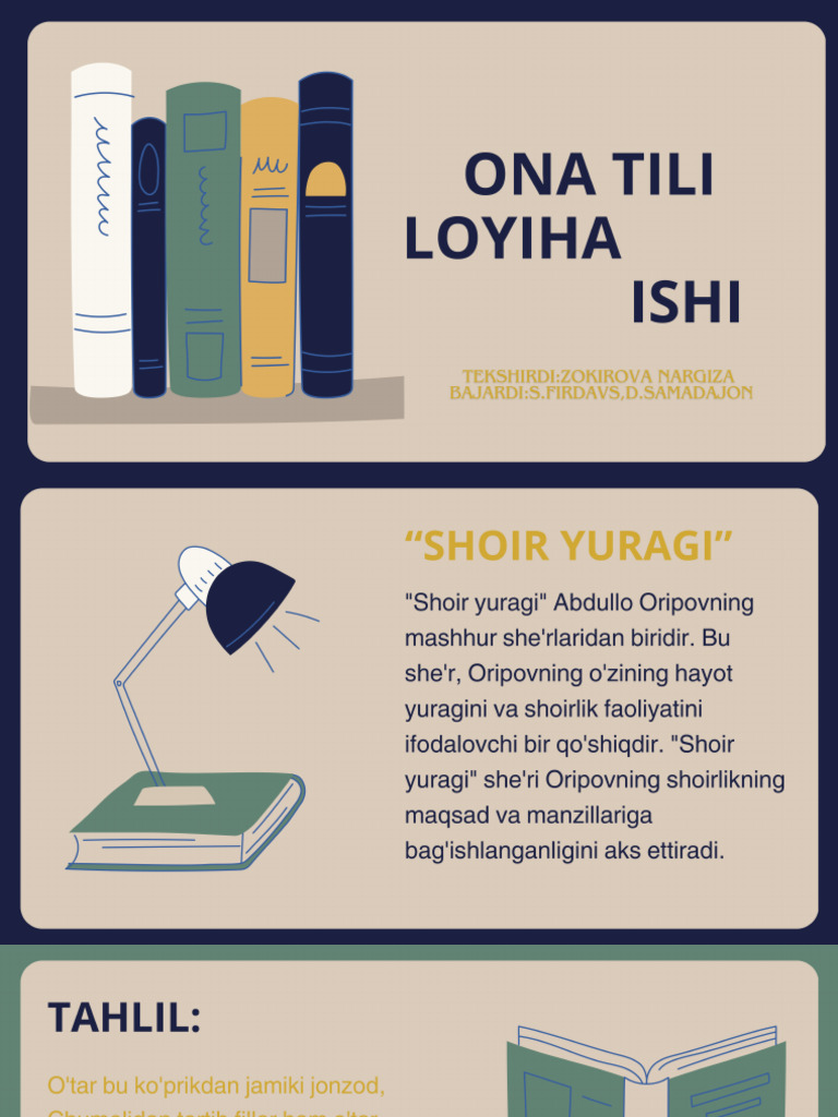 Ona Tili Loyiha Ishi | PDF