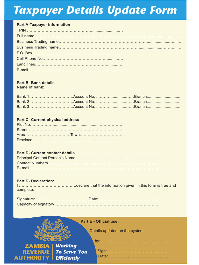 Taxpayer Details Update Form LTO | PDF