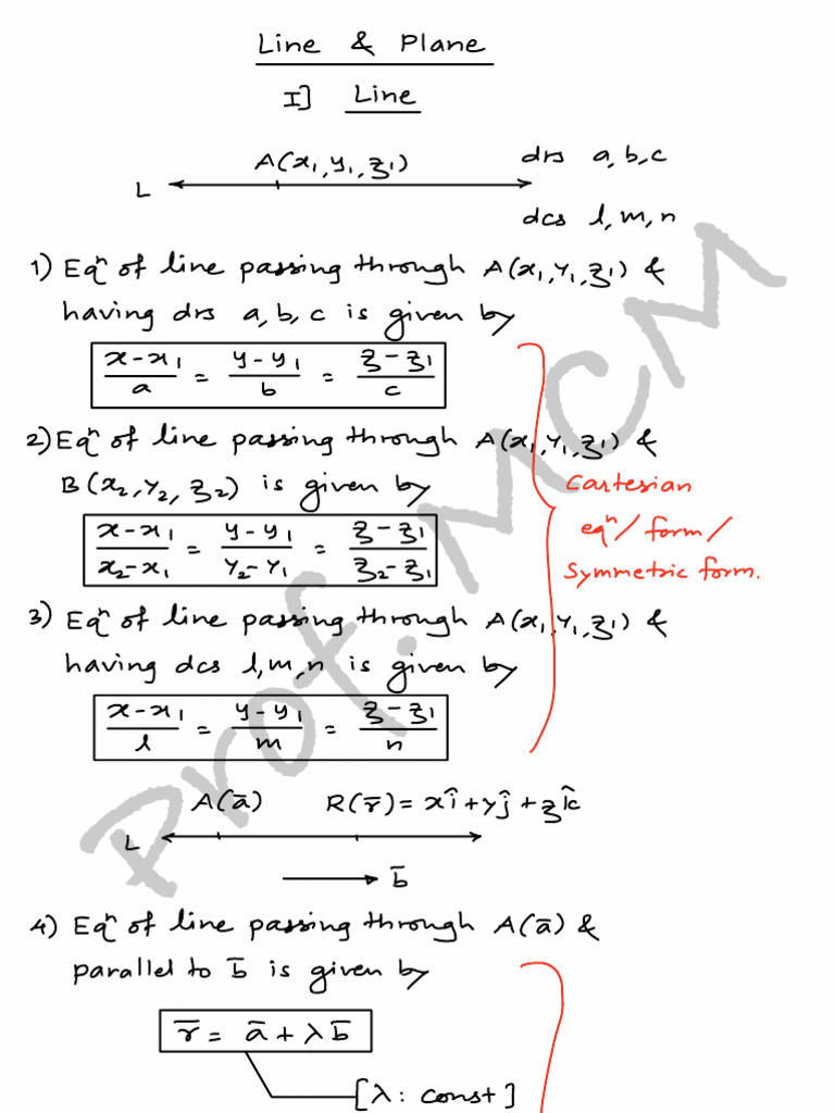 Line and Plane Theory by prof. MCM | PDF | Elementary Geometry ...