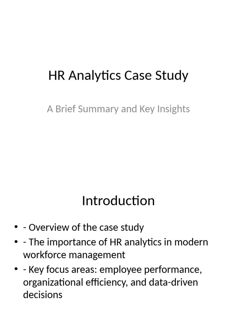 HR_Analytics_Case_Study_Summary | PDF