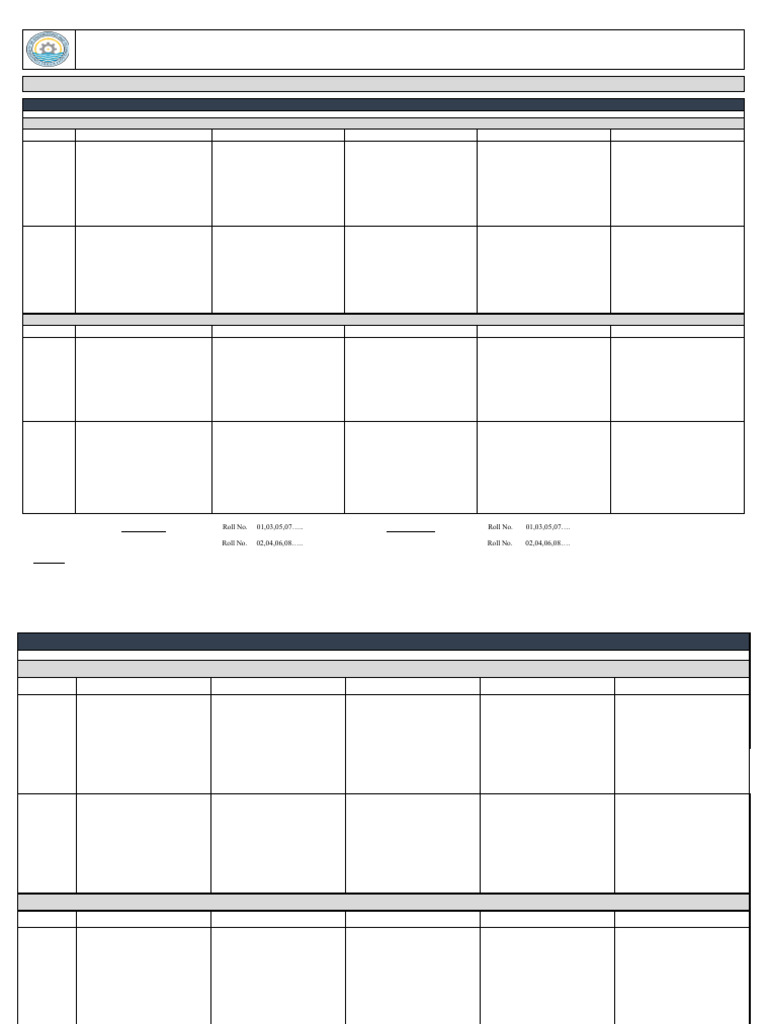 Timetable Spring-2025 | PDF | Electromagnetic Radiation | Electronics