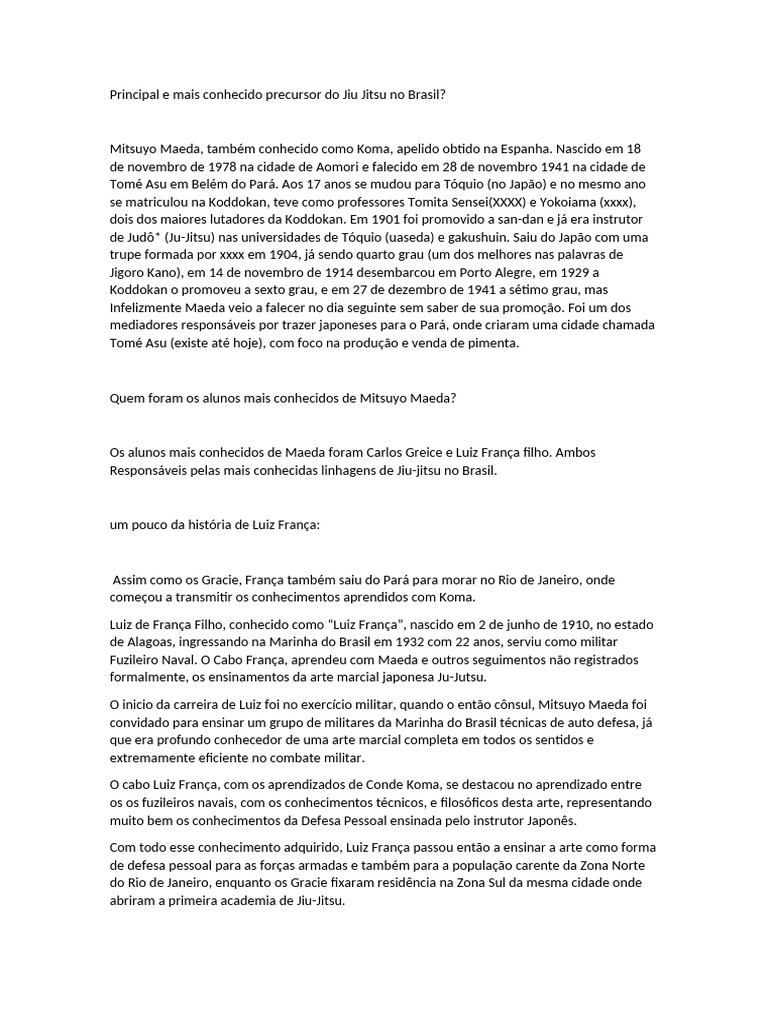 História Jiu-Jitsu | PDF | Jiu-jitsu