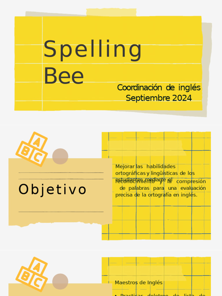 Concurso Spelling Bee 2024 | PDF
