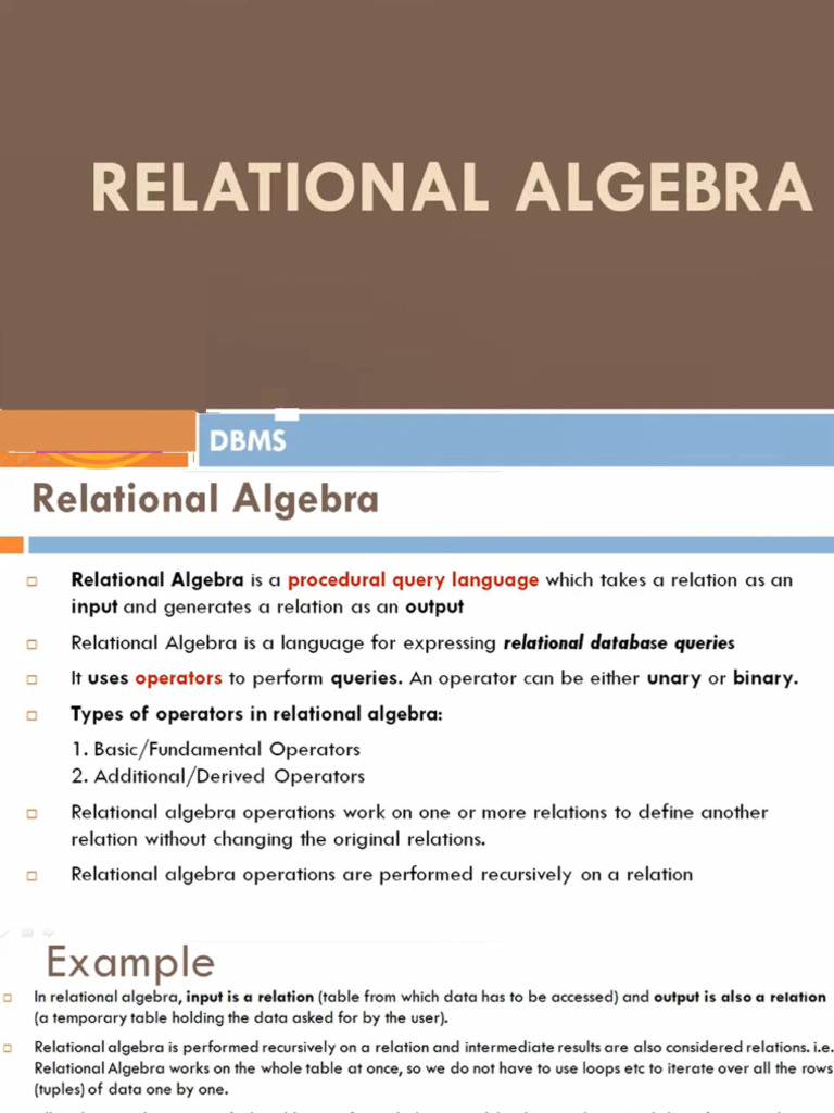 Relational Algebra -2 | PDF