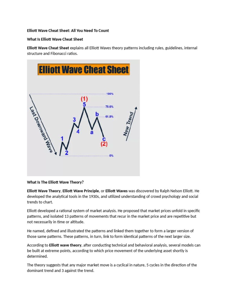Elliott Wave Cheat Sheet | PDF