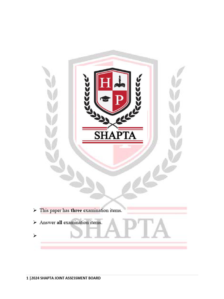 Shapta Uce Math 2024 1 | PDF