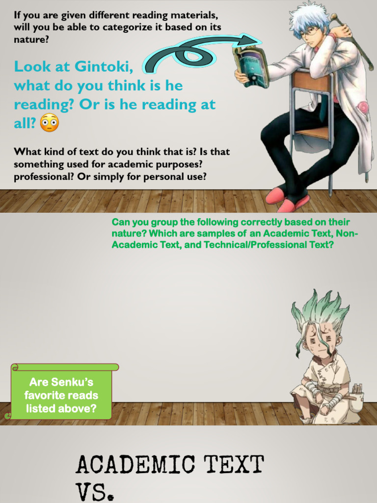 Academic vs. Professional Texts Guide | PDF | Thesis | Essays