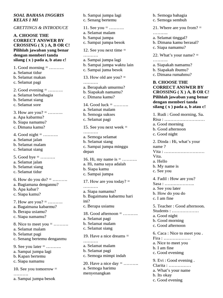 SOAL BAHASA INGGRIS KELAS 1 MI PDF Electromagnetic Spectrum