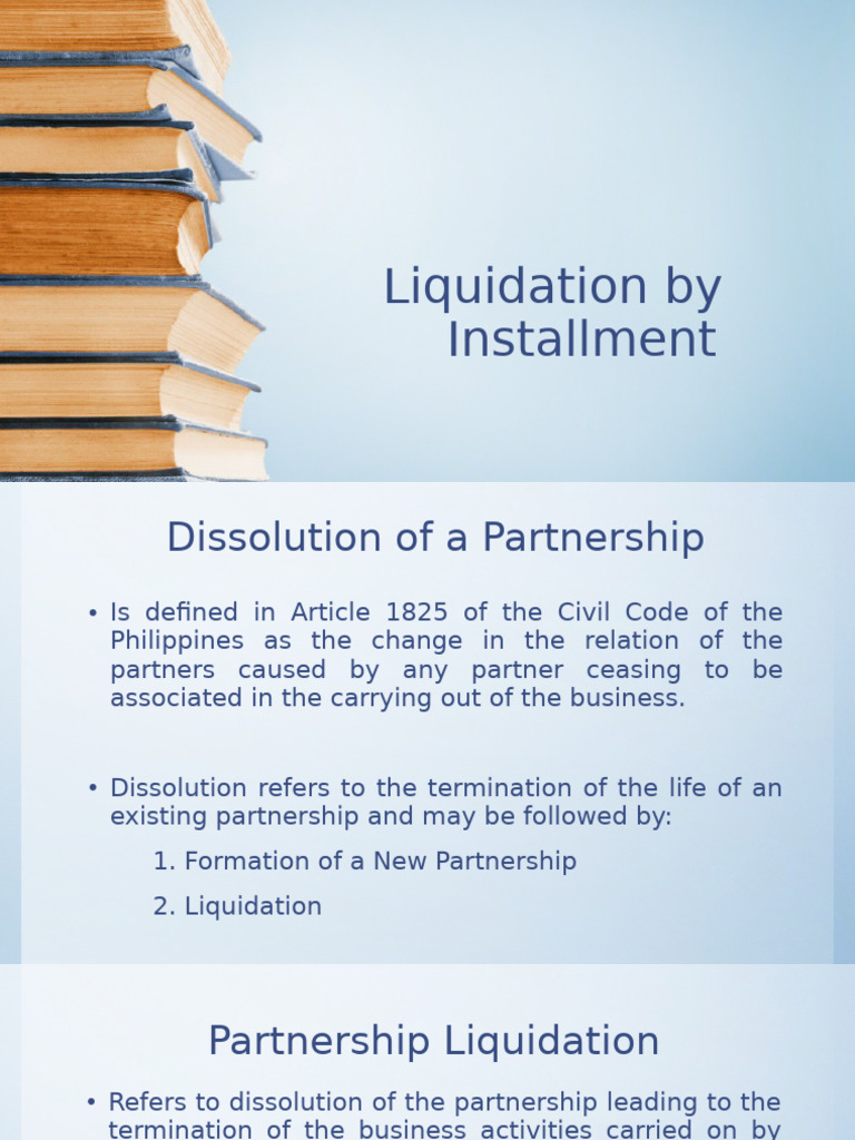 Installment Liquidation Procedures Guide | PDF | Interest | Liquidation