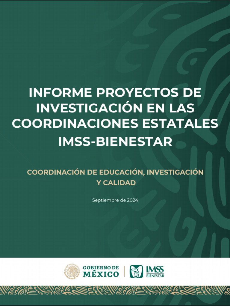 6 Inf Proy Inv Coord Est Ib 300924 | PDF | Cuidado de la salud | México