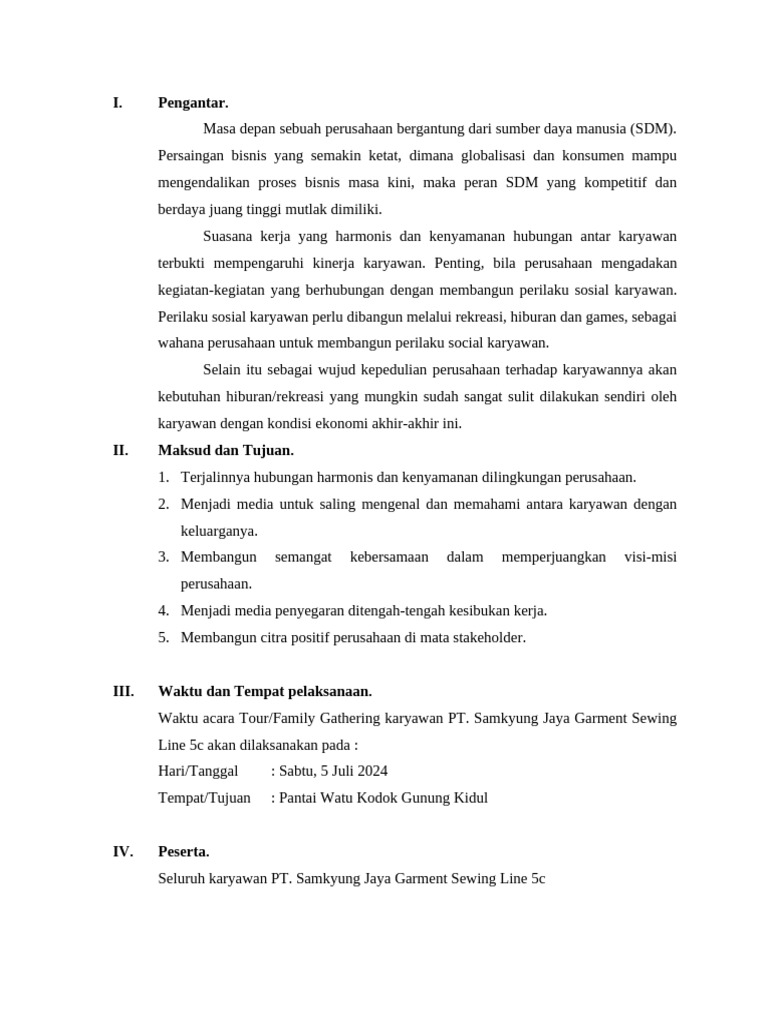 Proposal_Tour_Karyawan | PDF