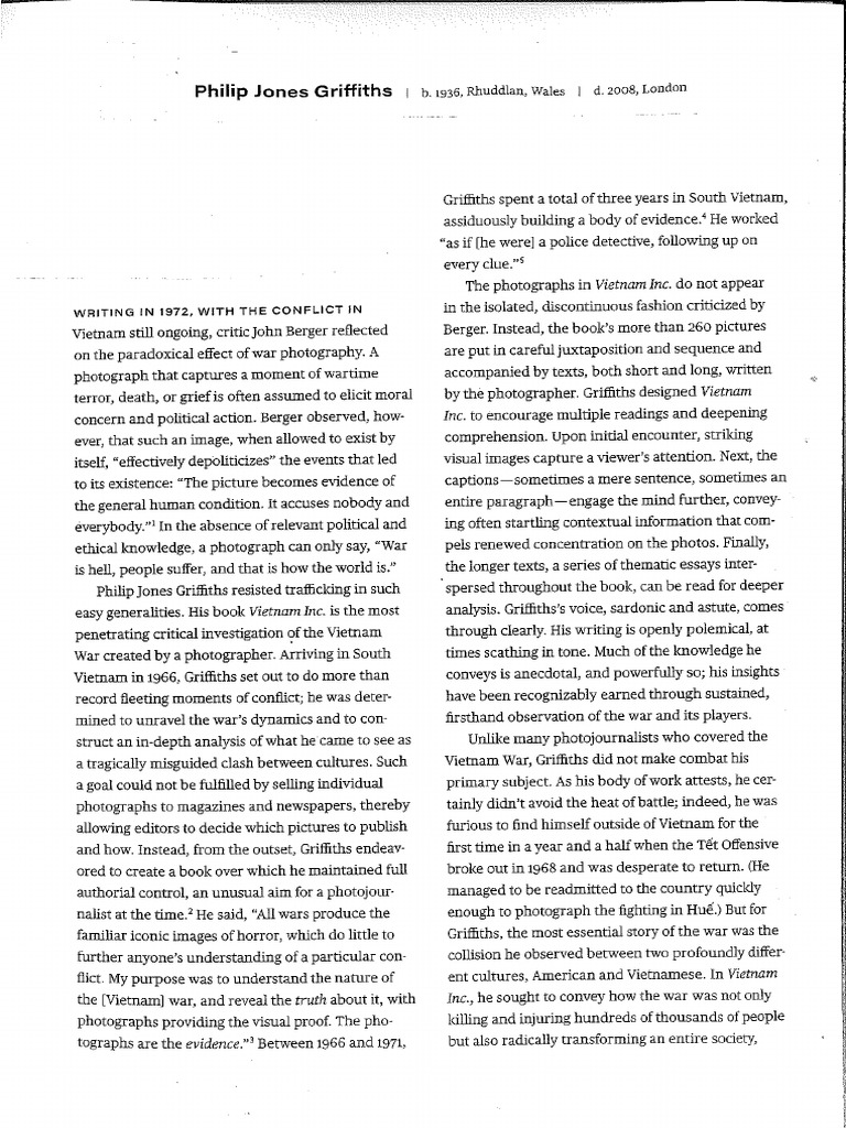 2.2 - Philip Jones Griffith - Artists Respond | PDF