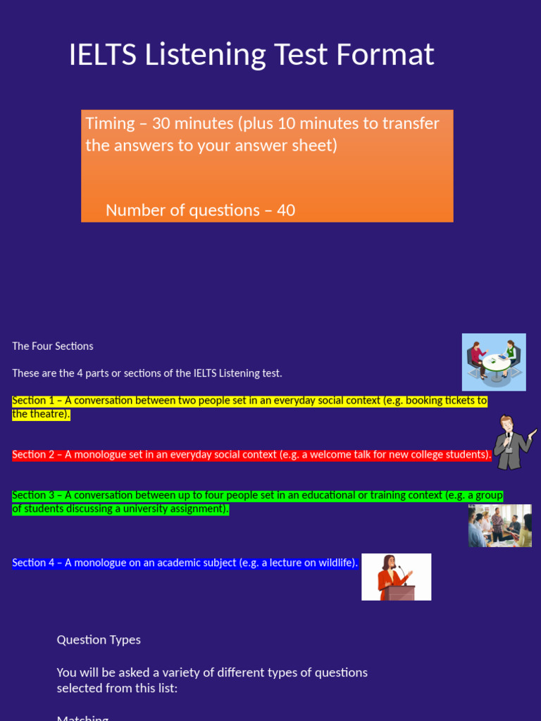 IELTS Listening Test Overview and Tips | PDF | International English ...