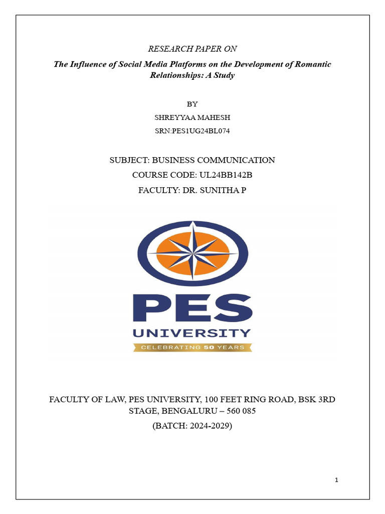 Business Communication Research Paper | PDF | Intimate Relationships ...