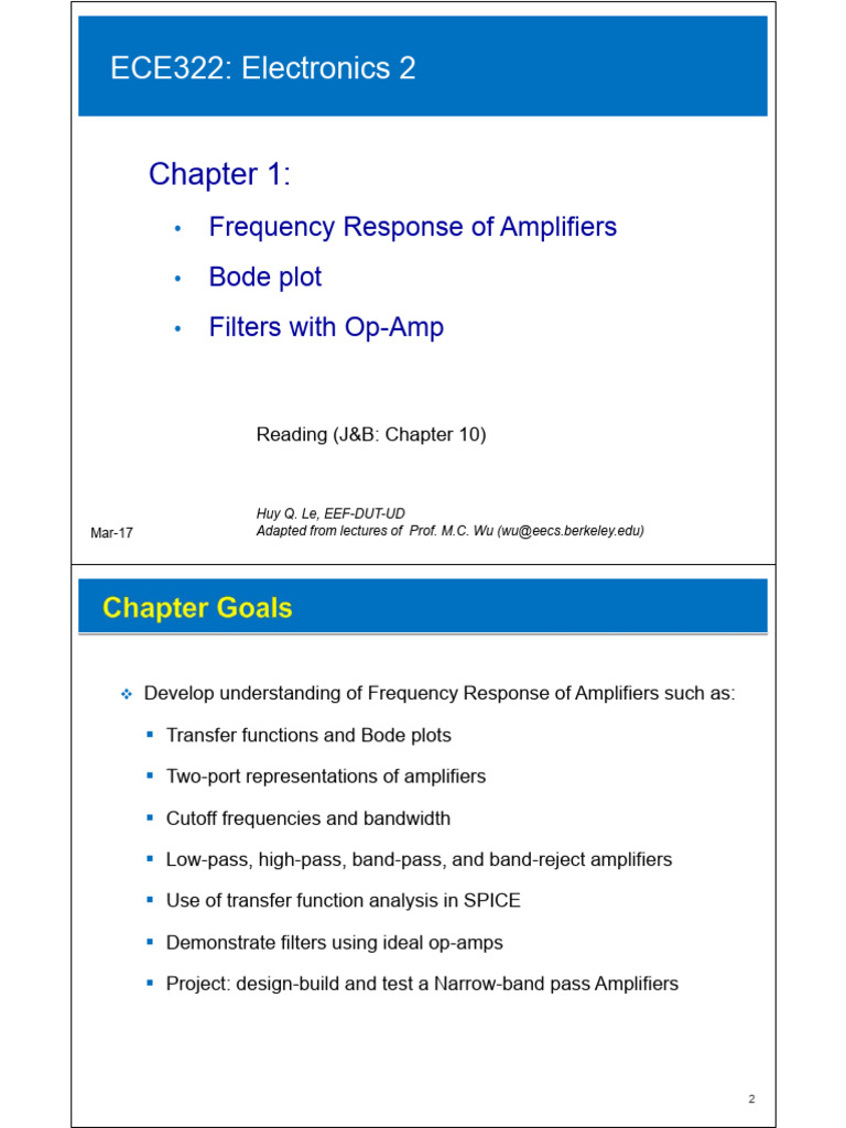 Chapter1 (J B C10) Review FrequencyResponse Bode Filter LQHuy | PDF ...