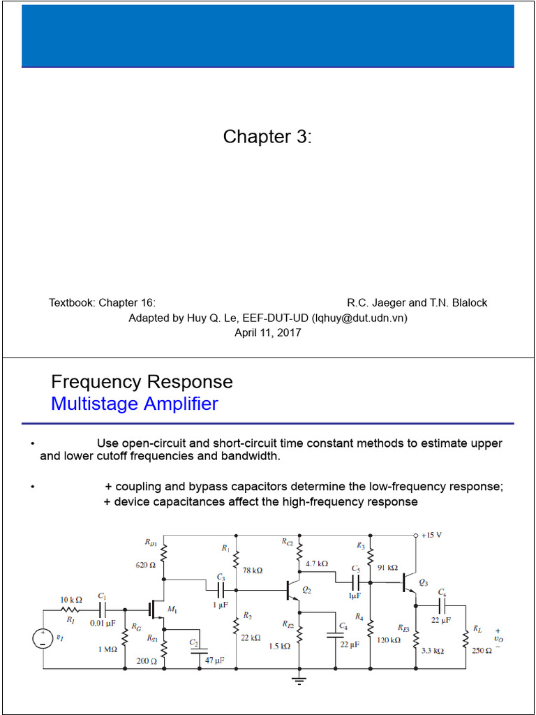 Chapter3 (J-B-3rd C16) Muti-stageAmplifier Frequency | PDF | Amplifier | Capacitance