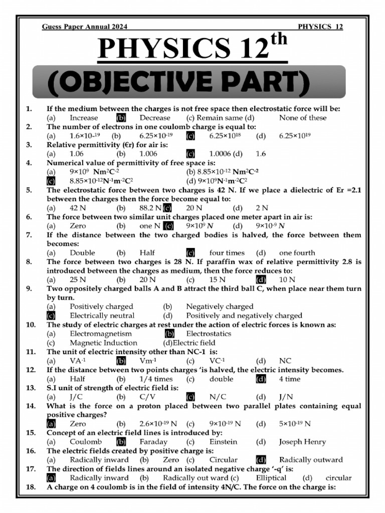 2nd Year Physics | PDF