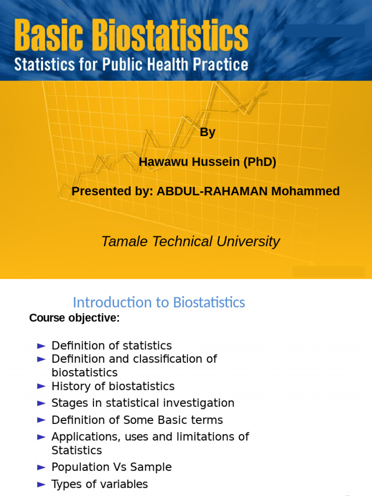 Overview of Biostatistics | PDF | Statistics | Level Of Measurement