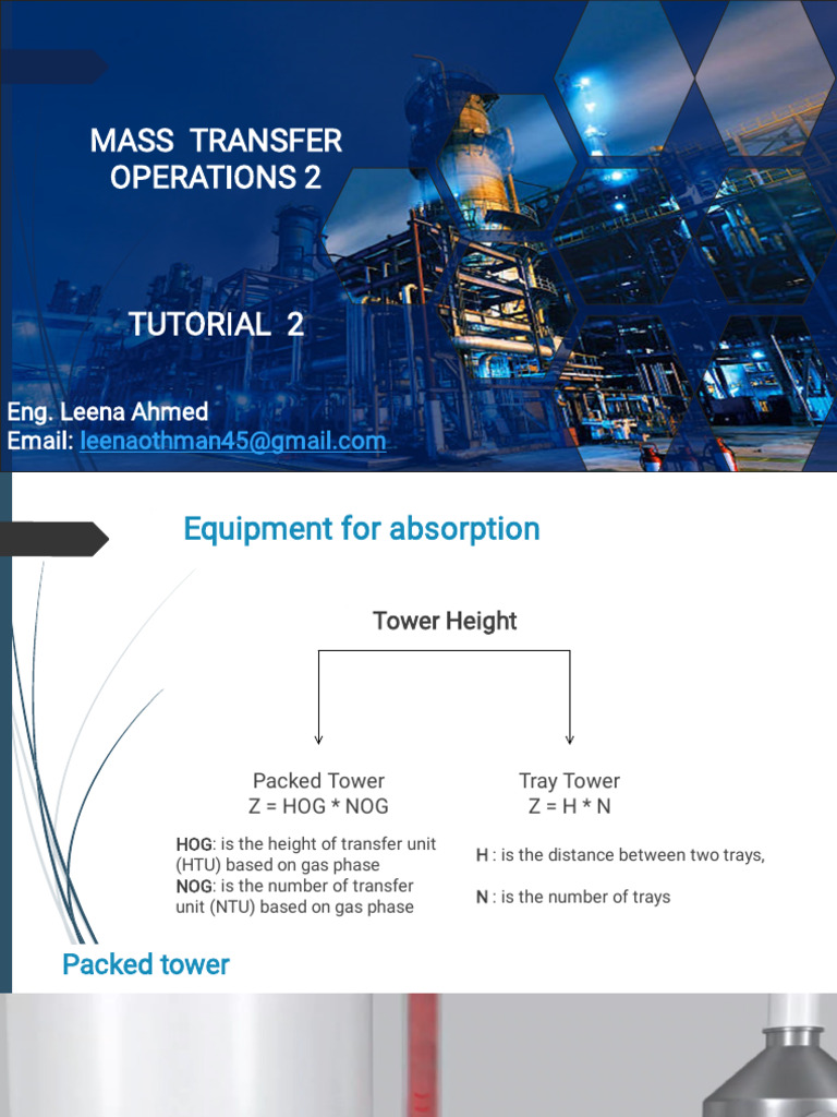 Mass Transfer Operations Tutorial | PDF
