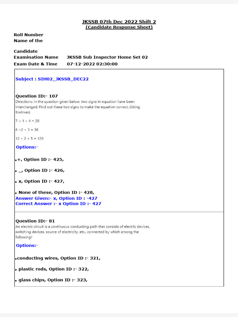 Jkpsi Paper 09 | PDF | Qualifications