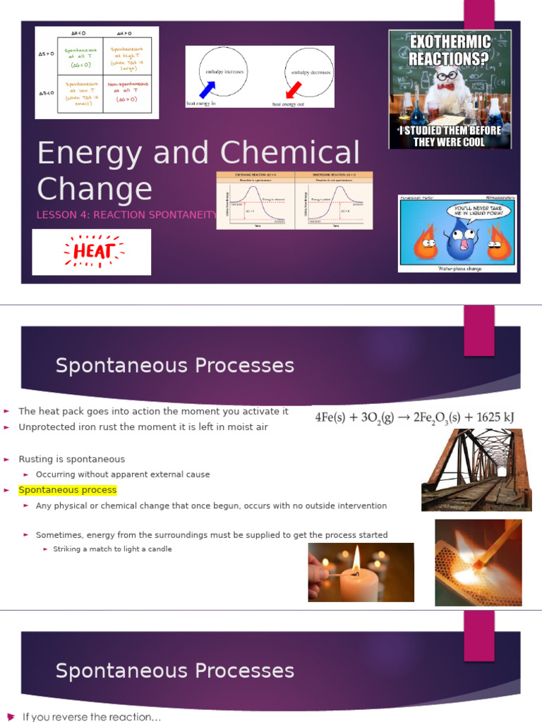 Reaction Spontaneity | PDF | Entropy | Gibbs Free Energy
