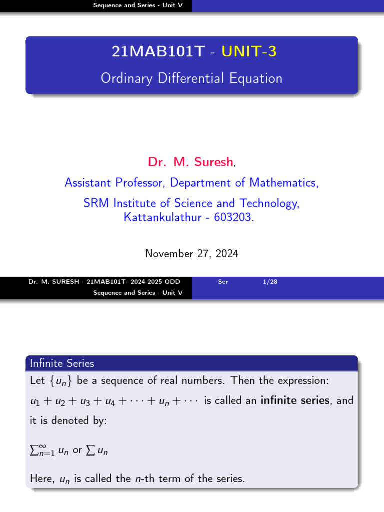 2) Series | PDF | Series (Mathematics) | Sequence
