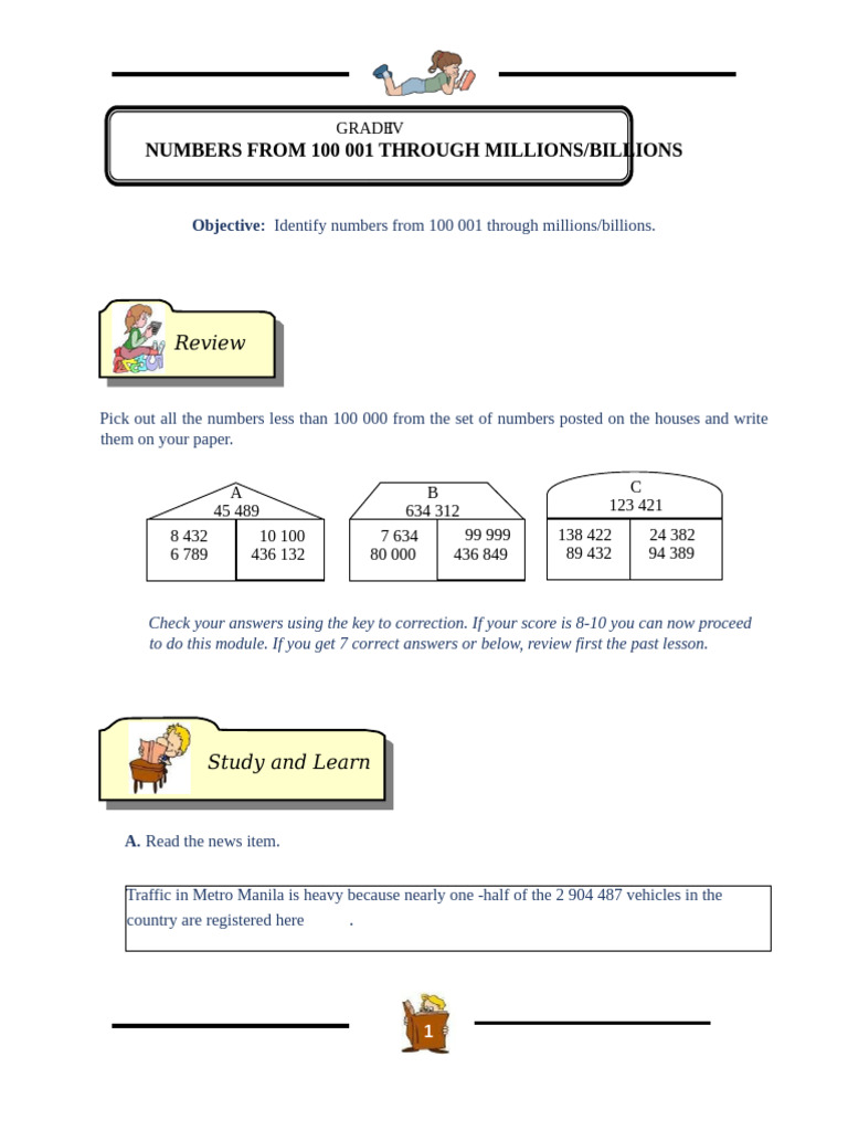 Understanding Large Numbers: Thousands to Billions | PDF