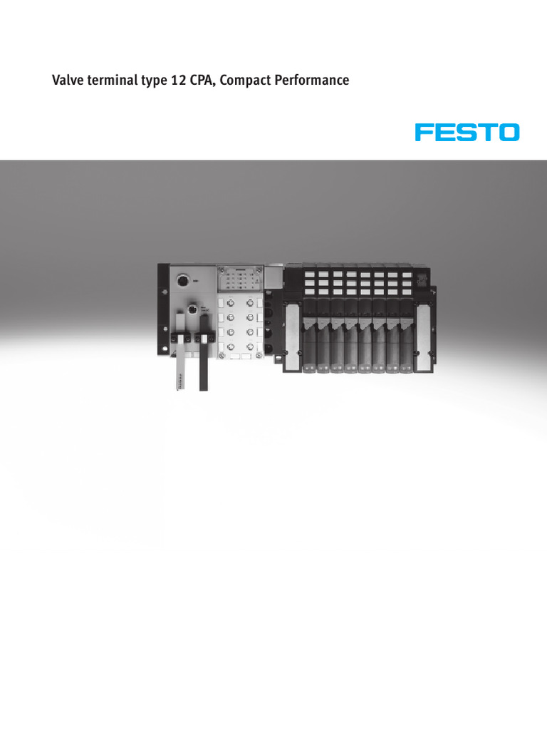 Festo Valve Terminal Type 12 CPA Overview | PDF | Valve | Electrical ...