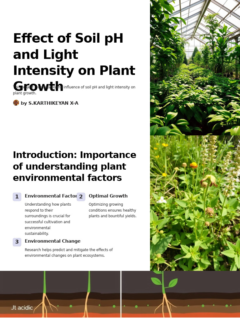 Soil pH and Light Intensity Effects on Plants | PDF | Soil | Plants