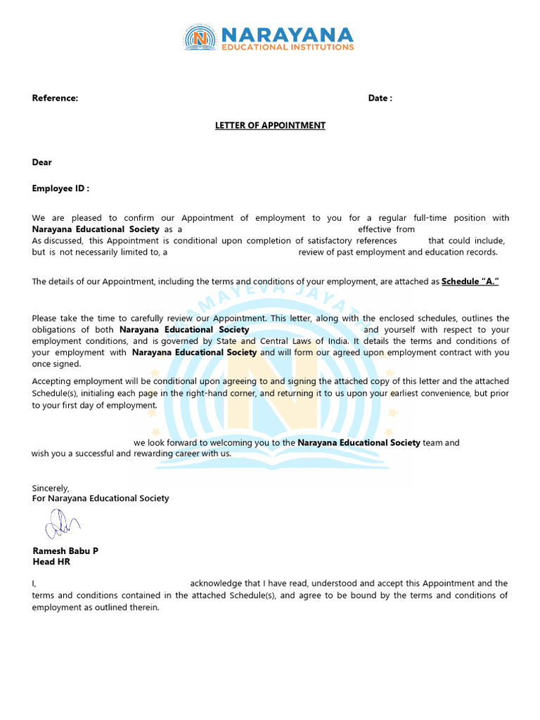 NES3290723 - My Documents - 1253-00057-Appointment Letter | PDF | Trade ...