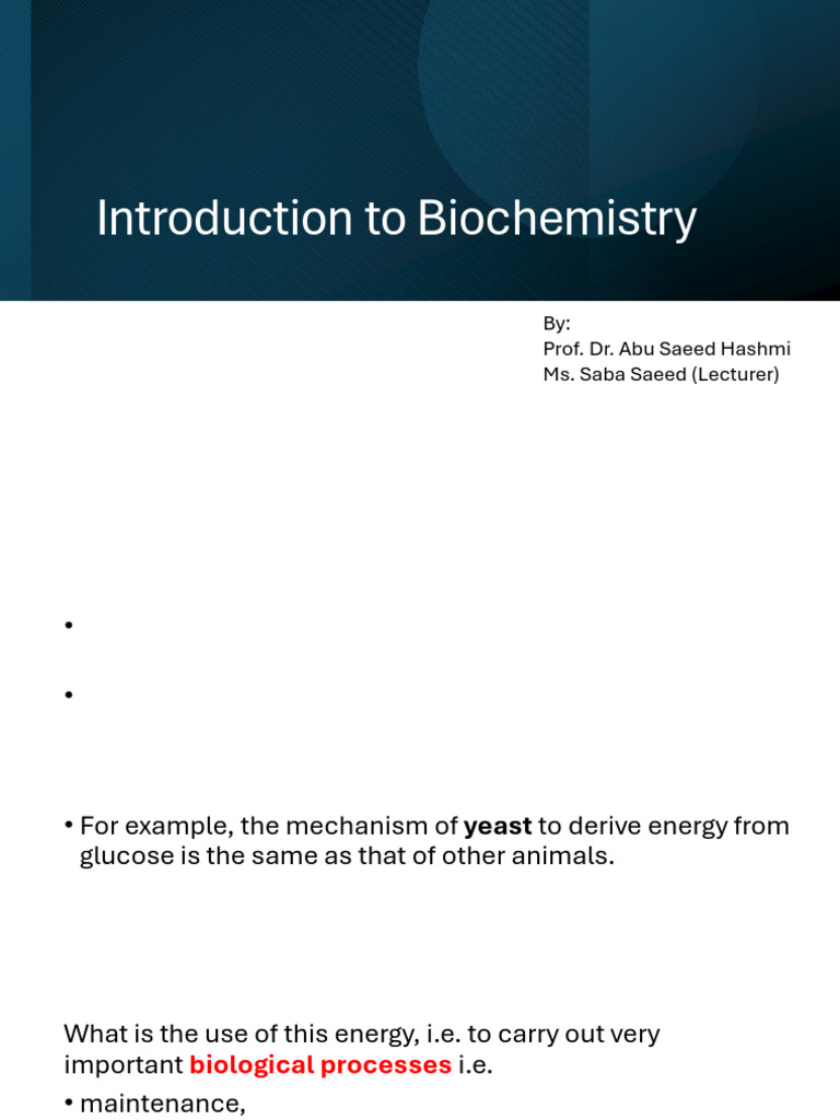 Introduction To Biochemistry | PDF | Ph | Buffer Solution