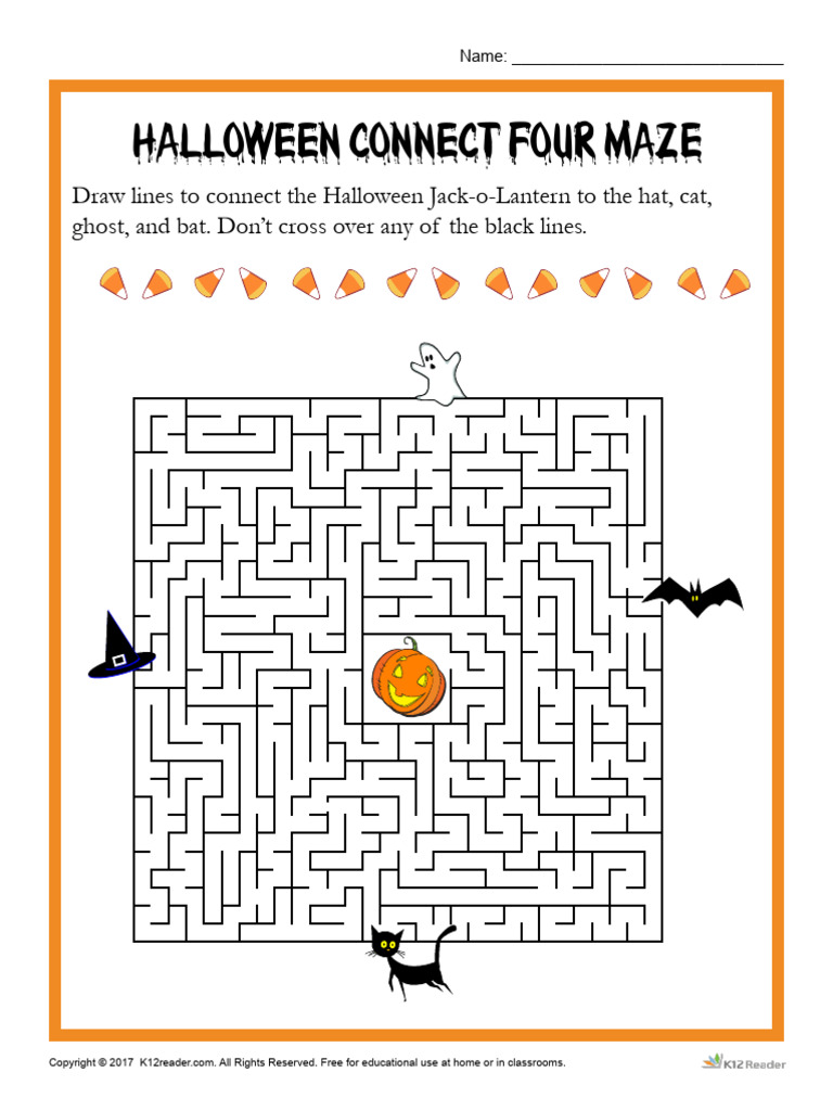 Halloween Connect Four Maze | PDF