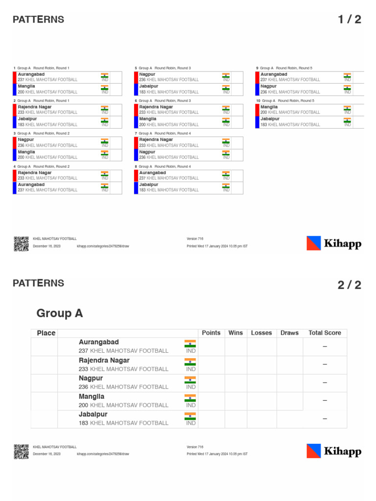 7&8 Boys Football - Rashi Ma'Am | PDF