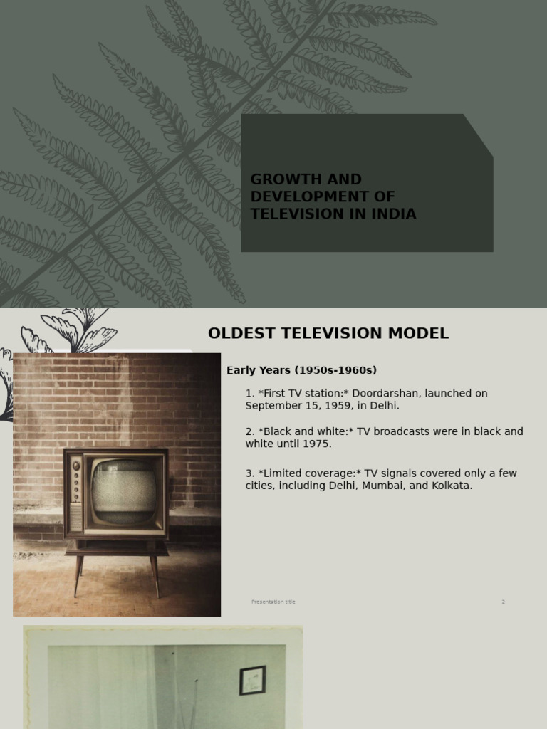 Evolution of Television in India | PDF