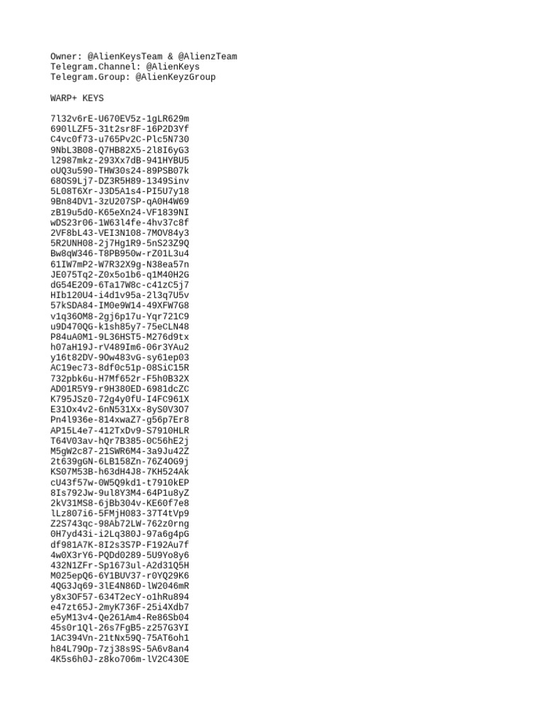 100k Warp Plus @Alienkeys | PDF