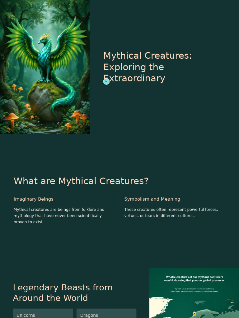 Mythical Creatures Exploring The Extraordinary | PDF | Unicorn | Mermaid