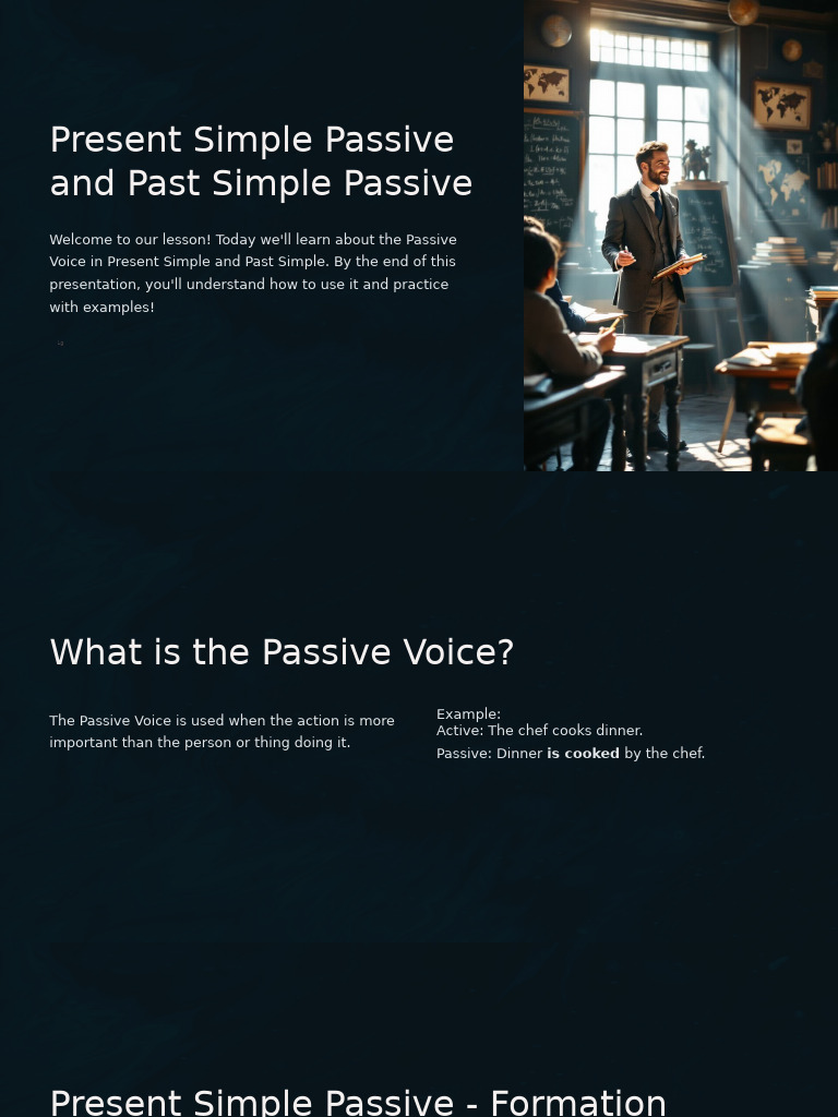 Present & Past Simple Passive Guide | PDF