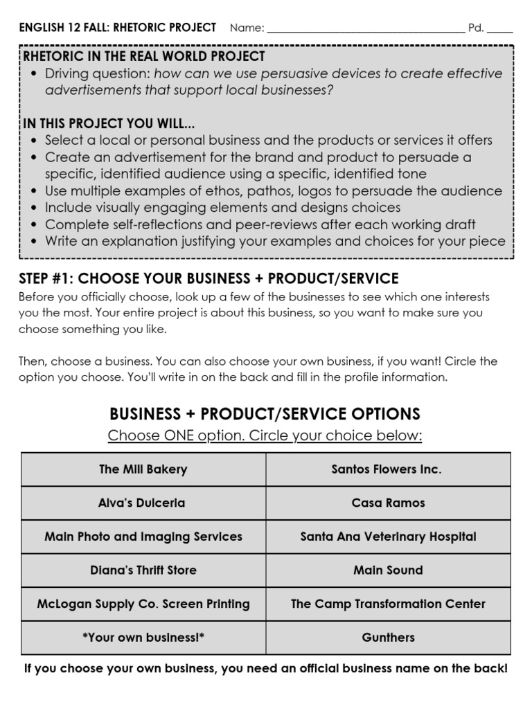 Rhetoric Project Intro (Updated) | PDF | Rhetoric | Human Communication