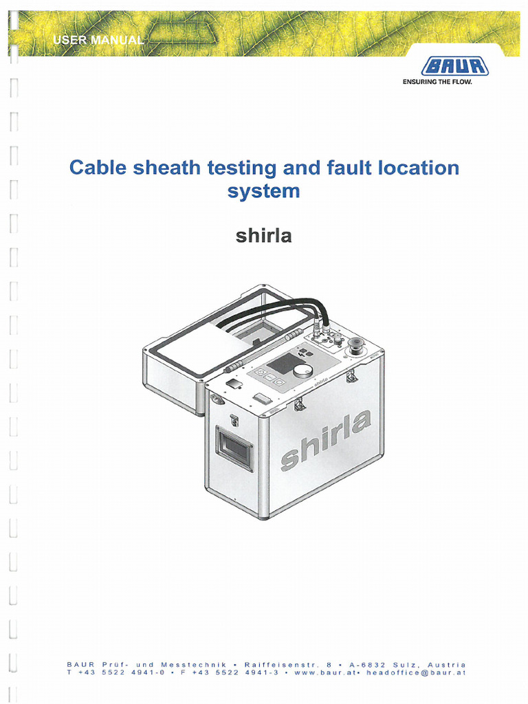 Sheath Fault Locator Shirla User Manual | PDF