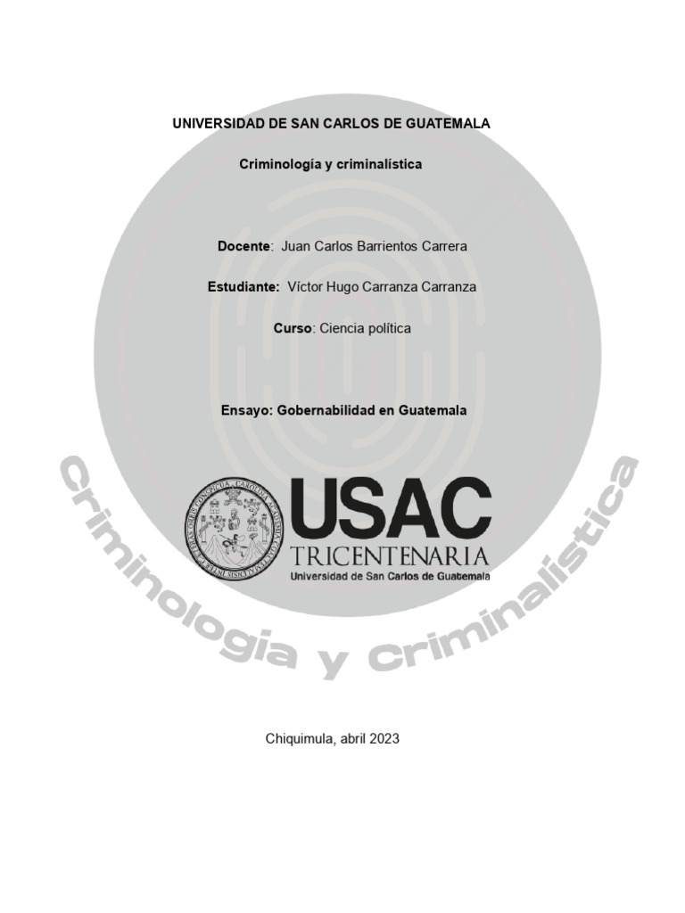 Gobernabilidad y democracia en Guatemala | PDF | Democracia ...