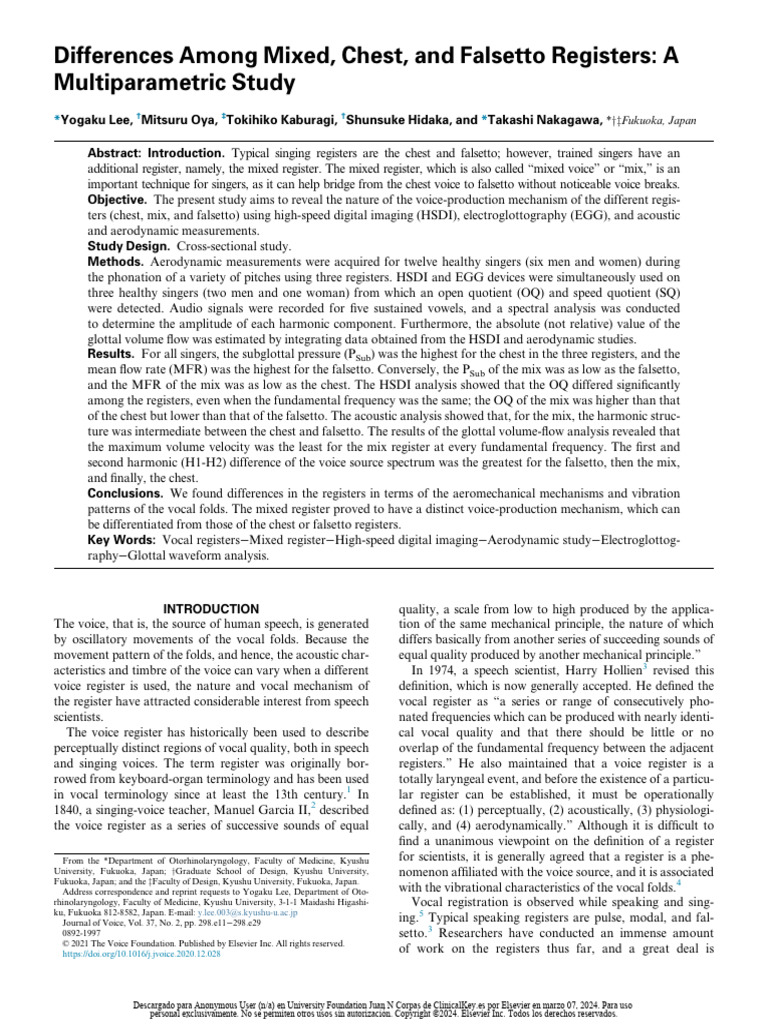 Differences Among Mixed-Chest-and Falsetto Registers | PDF | Singing ...