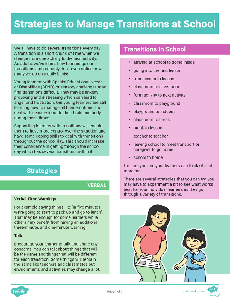 Effective Strategies for School Transitions | PDF | Learning ...