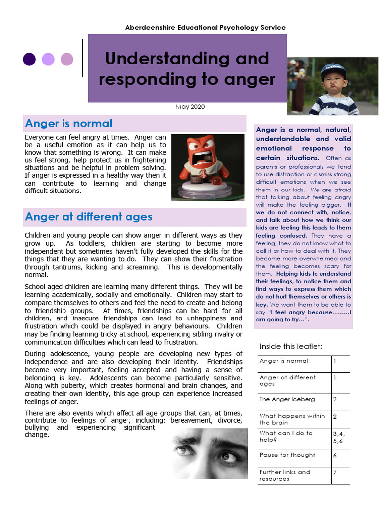 Understanding and Responding To Anger | PDF | Anger | Feeling
