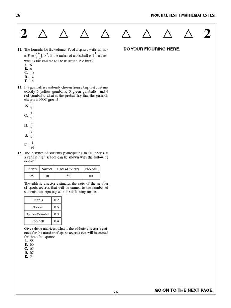 10 ACT Practice Tests (1) - Numbered-pages-2-Merged | PDF | Cartesian ...