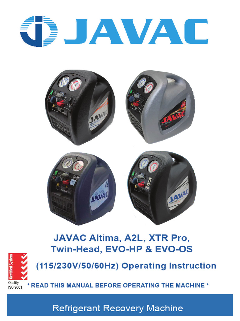 B19217 Javac XTRPro XTRAitima A5 Manual 40pp | PDF | Mains Electricity | Valve